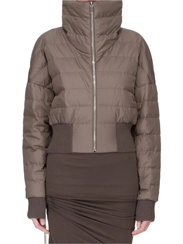 Moncler Cropped Down Jacket - Dark Gray