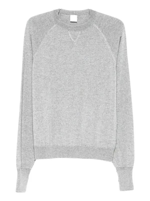 Eleventy Raglan Crewneck Knitted Sweater - White