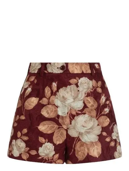 Dolce & Gabbana Vintage Rose-print Brocade Shorts - Multi-color