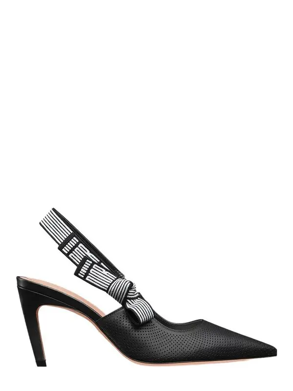 Dior Christian Pointed Toe Slingback Pumps - Black
