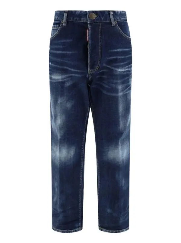 Dsquared2 Straight-leg Jeans With Logo Detail - Black