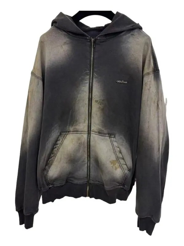 We11Done Zip Up Hooded Jacket - Black