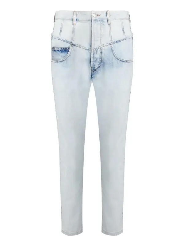 Isabel Marant Étoile Oliviani High-waisted Frayed Jeans - White