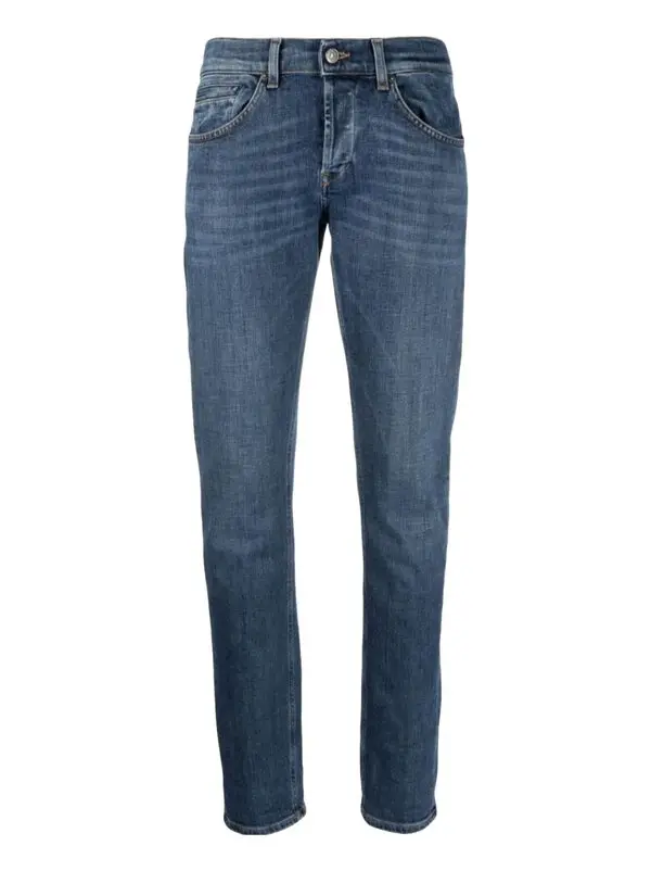 DONDUP Low-rise Cropped Jeans - Blue