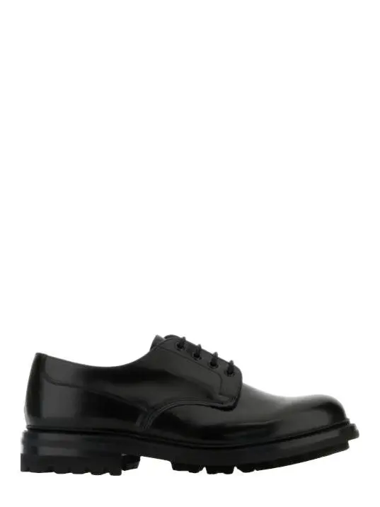 Church's Mcneil Lw Almond Toe Lace-up Lug Sole Derby Shoes - Black