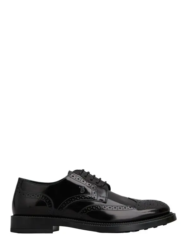 TOD'S Oxford Lace-up Shoes With Perforated Detailing - Black