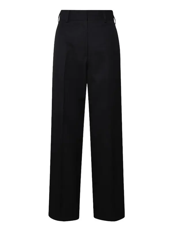 Palm Angels Side Stripe Detailed Straight Leg Trousers - Black