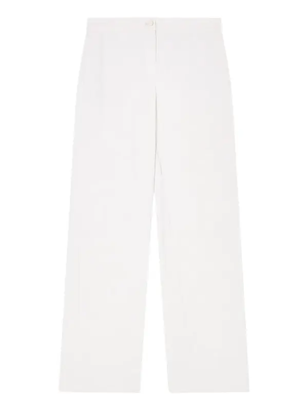 Emporio Armani Button-fastening Tailored Trousers - White