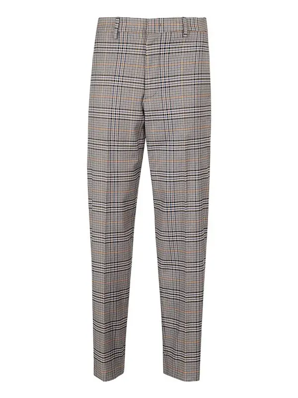 DONDUP Micaela Plaid Trousers - Gray