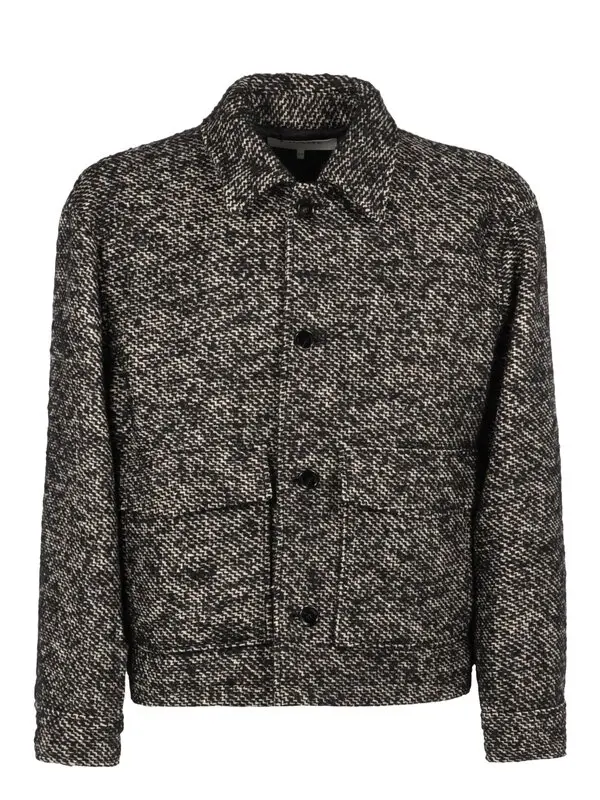 FRAME Tweed Trucker Jacket - Black