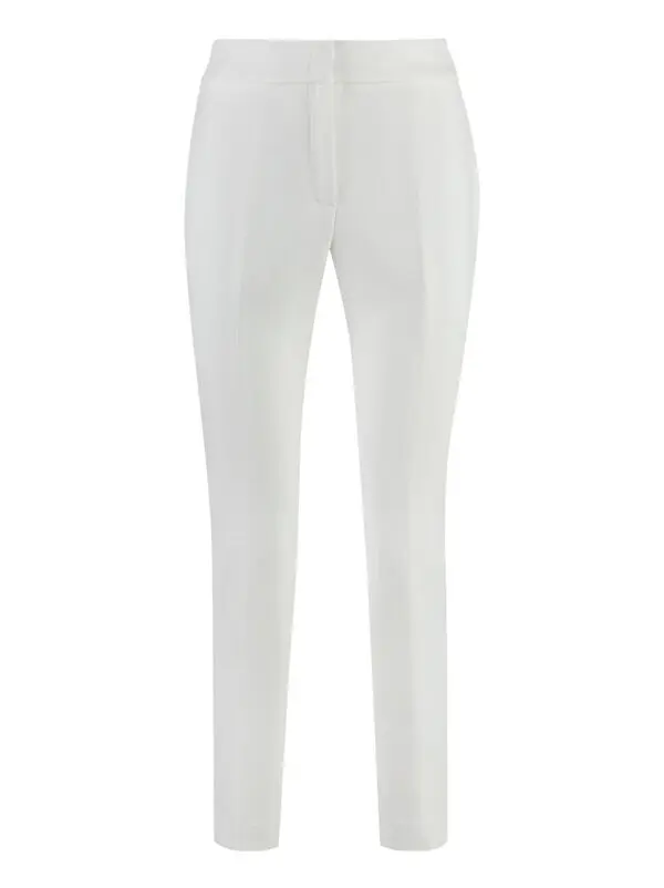 Peserico Slim Stretch Gabardine Trousers - White