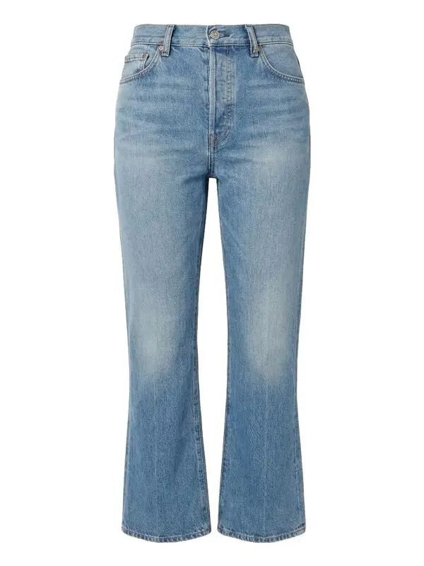 Gucci Cropped Flare Jeans - Blue