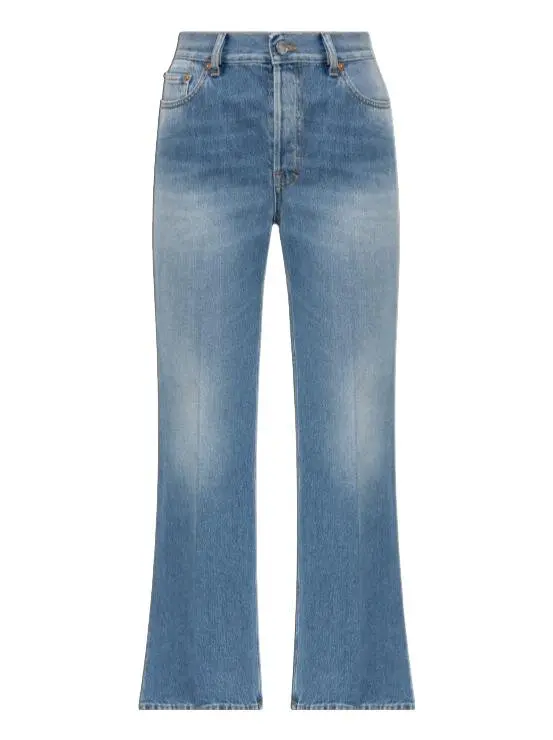 Gucci Cropped Flare Jeans - Blue