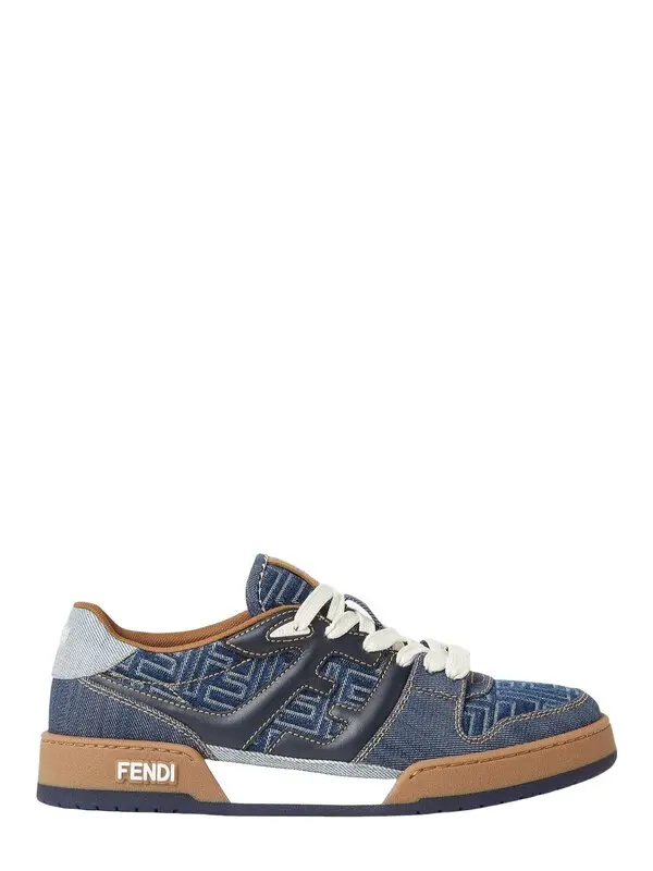 Fendi Ff Jacquard Low-top Sneakers - Blue