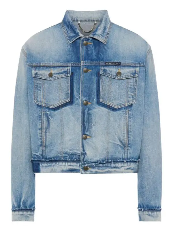 MAISON MARGIELA Distressed Denim Trucker Jacket - Blue Wash