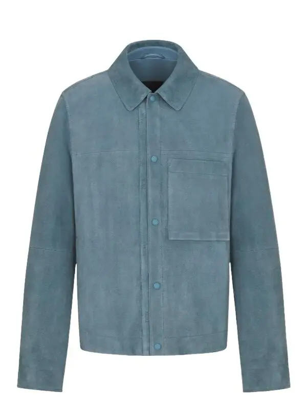 Dior Suede Blouson Jacket - Blue
