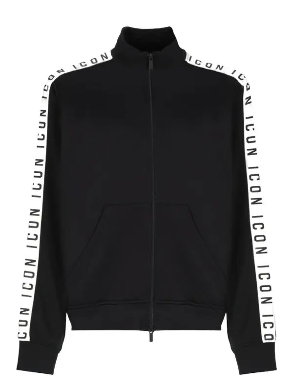 Dsquared2 Logo Tape Zip-up Jacket - Black