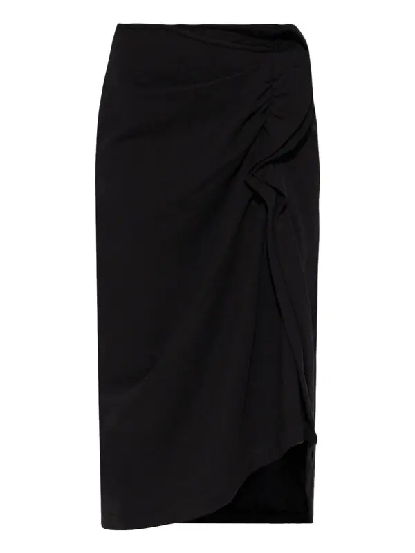 Dries Van Noten Asymmetrical Draped Skirt - Black