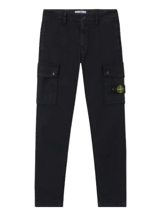 Stone Island Cargo Pocket Trousers - Black