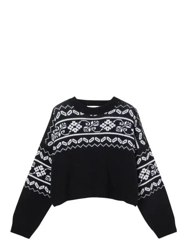 RÓHE Cable-knit Crew-neck Sweater - Black