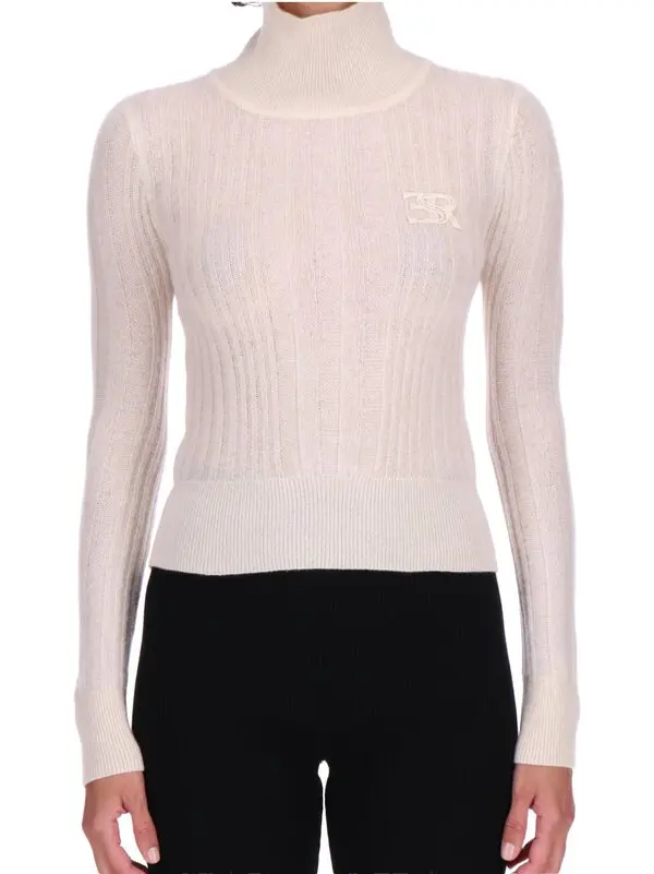 Ermanno Scervino Logo Embroidered Turtleneck Jumper - Pink