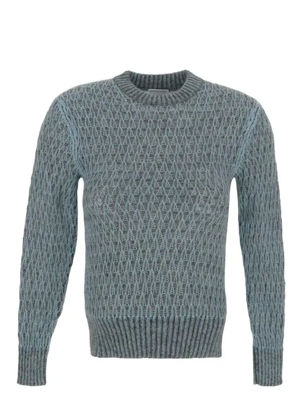 Bottega Veneta Crewneck Ribbed Jumper - Gray
