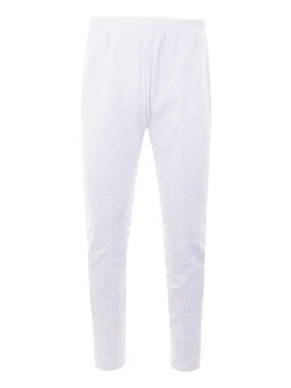 Prada Stretched Skinny Pants With Geometric Pattern - White