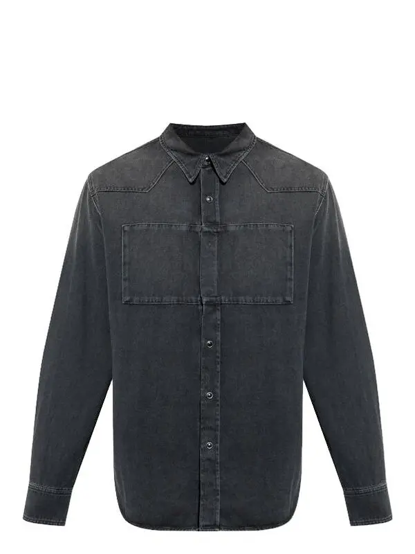 MAISON MARGIELA Long-sleeved Denim Shirt - Black