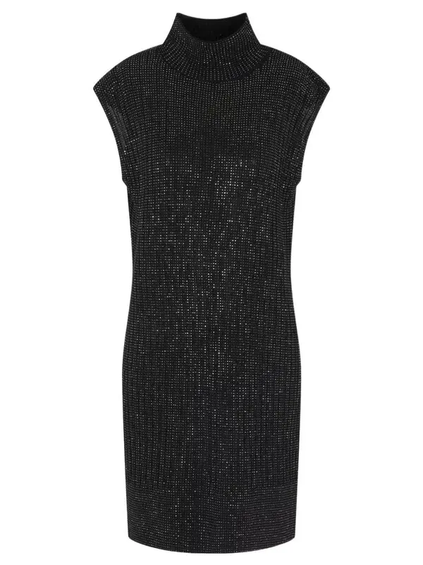 Emporio Armani Embellished Sleeveless Dress - Black