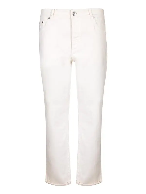 Brunello Cucinelli Straight Leg Pants - White