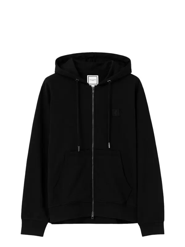 WOOYOUNGMI Logo Detail Zip Up Hoodie - Black