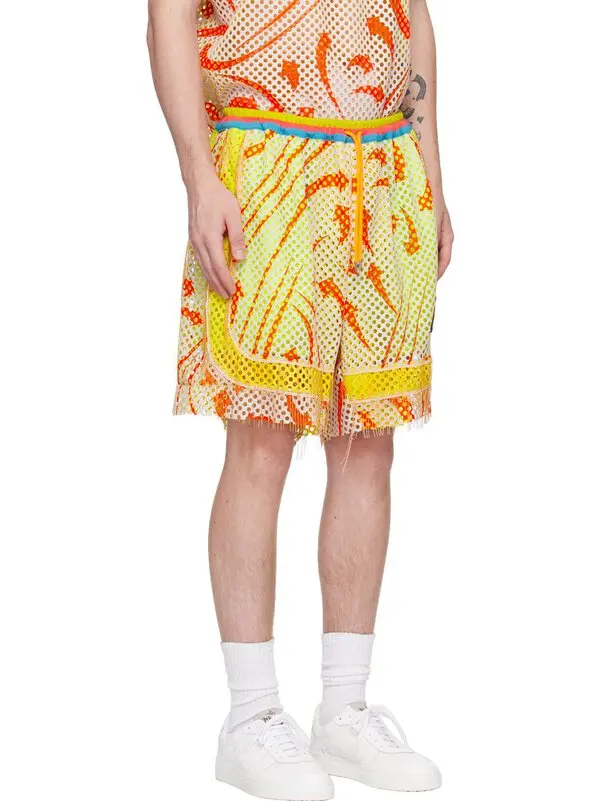 VIVIENNE WESTWOOD Orb Embroidered Fringed Boxing Shorts - Multicolor
