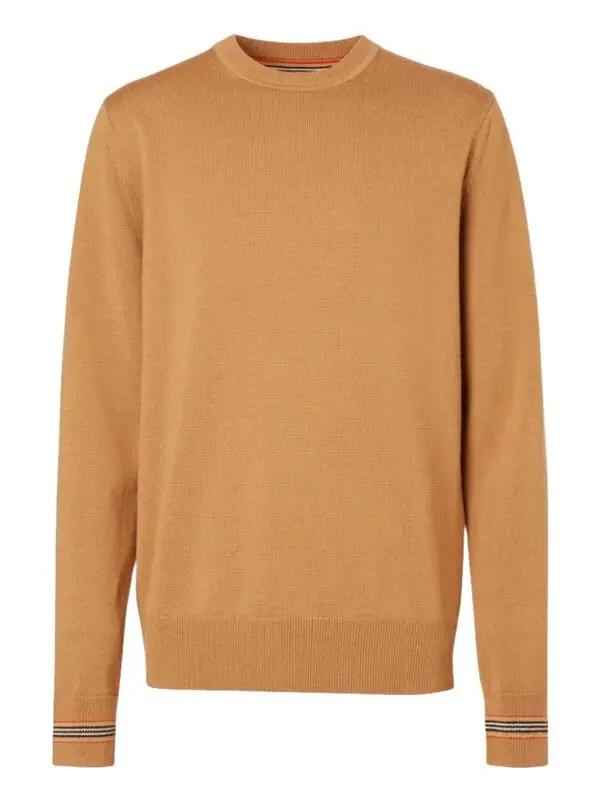 Burberry Icon Stripe Trim Jumper - Nude