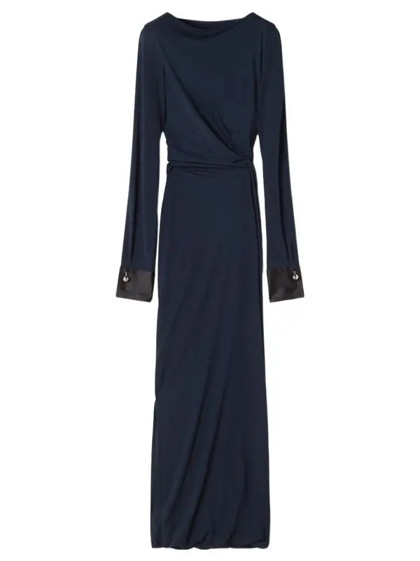 LANVIN Draped Long-sleeve Dress - Black