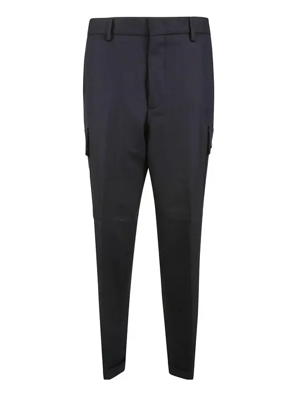 Etro Stretch Tapered Cargo Trousers - Black