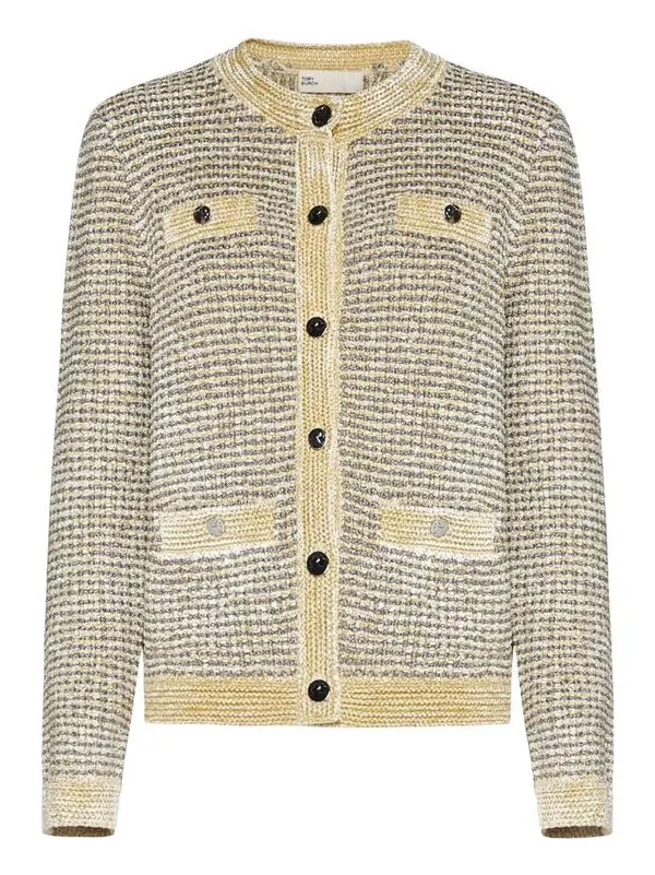 Tory Burch Single-breasted Embellished Coat - Black