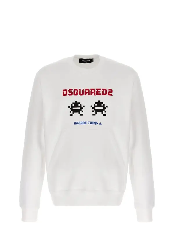 Dsquared2 Logo Printed Crewneck Sweatshirt - White