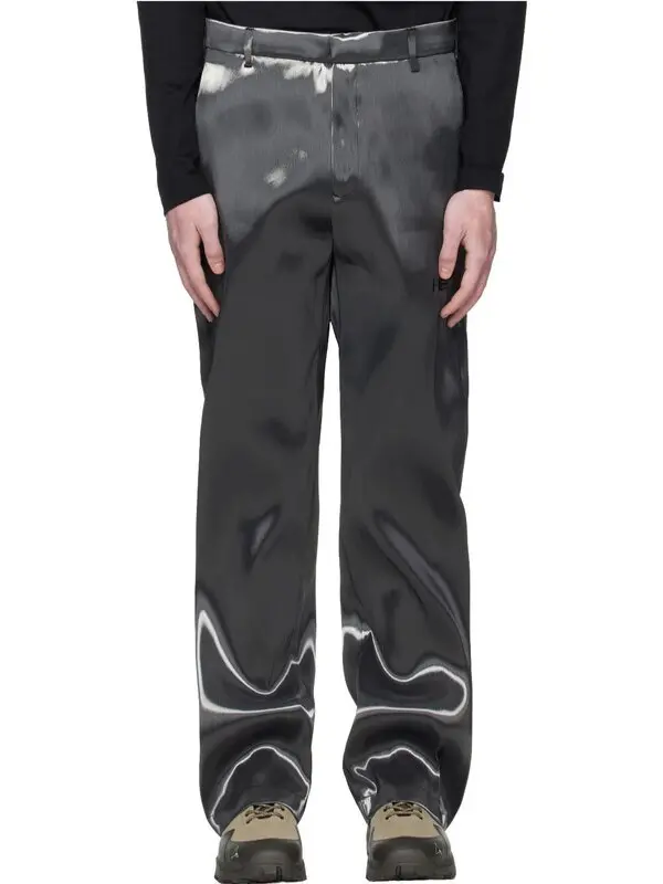 HELIOT EMIL Liquid Metal Trousers - Grey