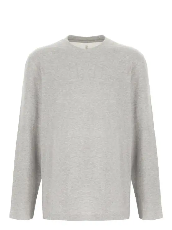 Brunello Cucinelli Long Sleeved Crewneck T-shirt - Grey