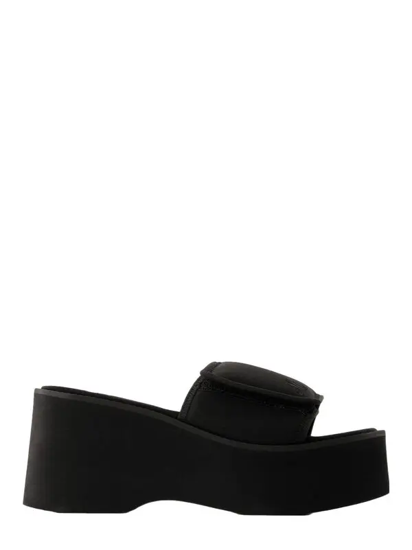 COURREGES Platform Wedge Slides - Black