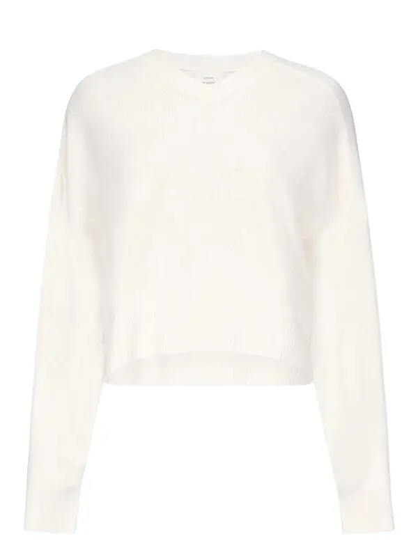 Loulou De Saison Cashmere Boxy V-neck Sweater - Ivory