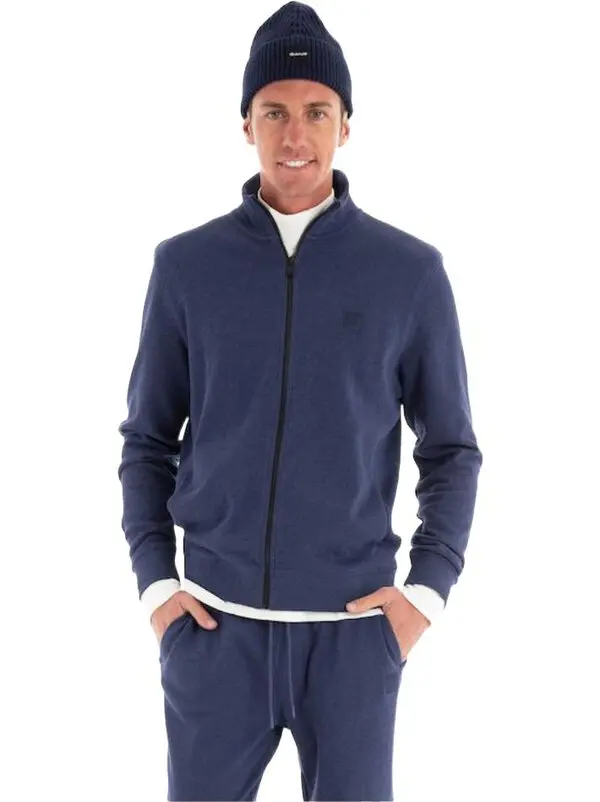 Hugo Boss Long-sleeved Logo Sweater - Blue