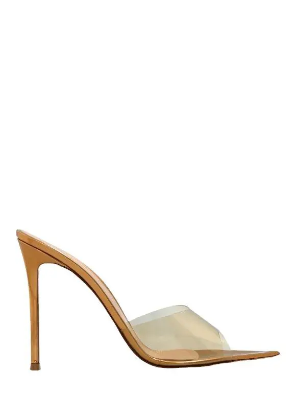 GIANVITO ROSSI Metallic Pointed-toe Stiletto Sandals - Golden