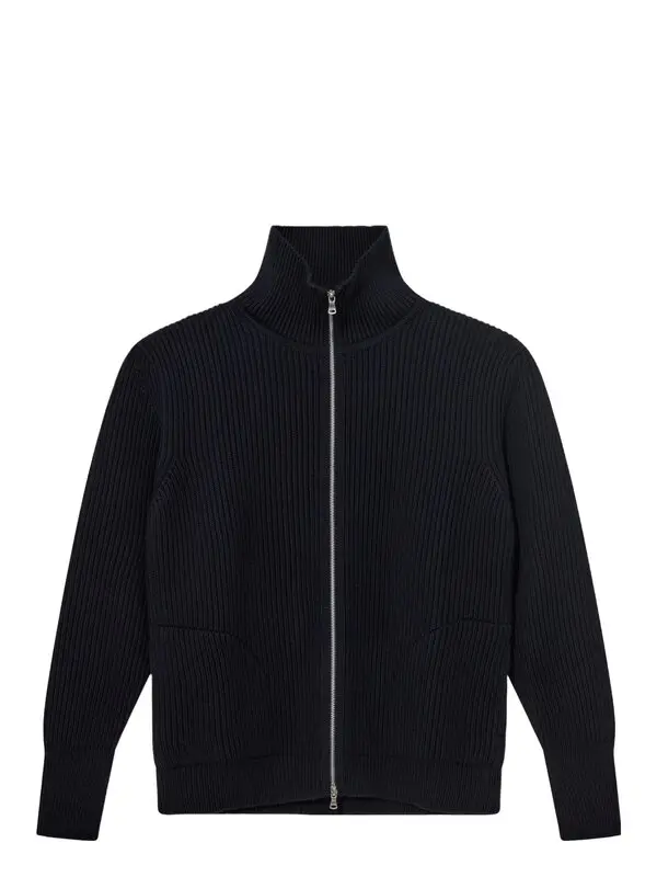 ANDERSEN-ANDERSEN Ribbed Turtleneck Long-sleeved Sweater - Black