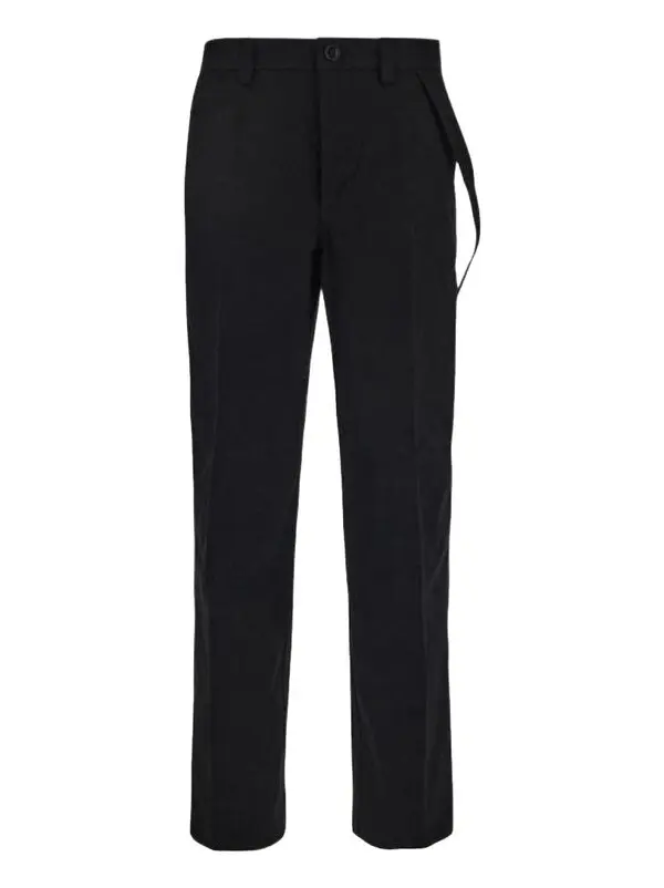 Burberry Straight Leg Trousers With Strap Detail - Black