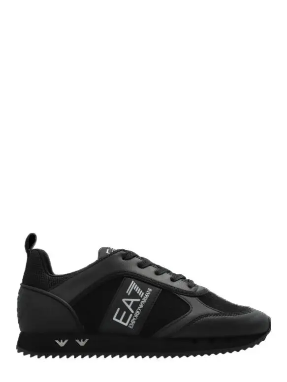 EA7 Logo Detail Sneakers - Black