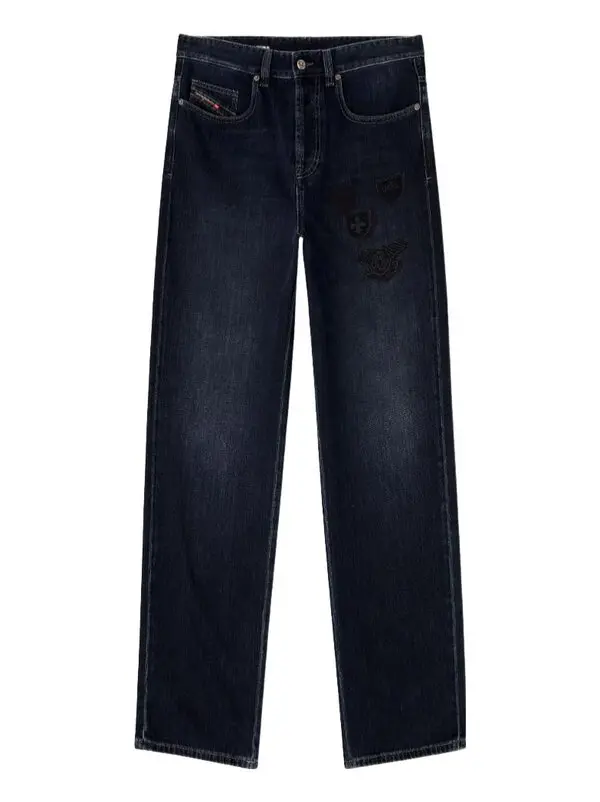DIESEL® 2001 D-macro Embroidered-patches Jeans - Dark Blue