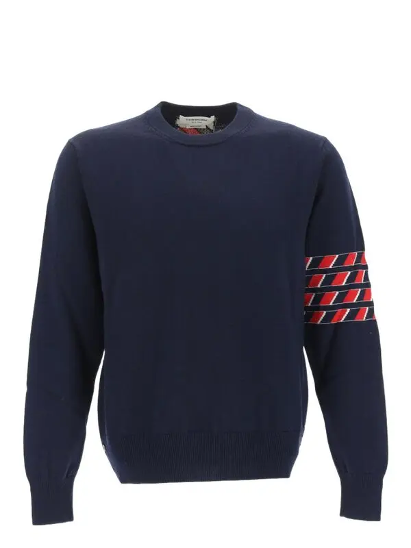 Thom Browne Lobster Intarsia 4-bar Jumper - Navy Blue