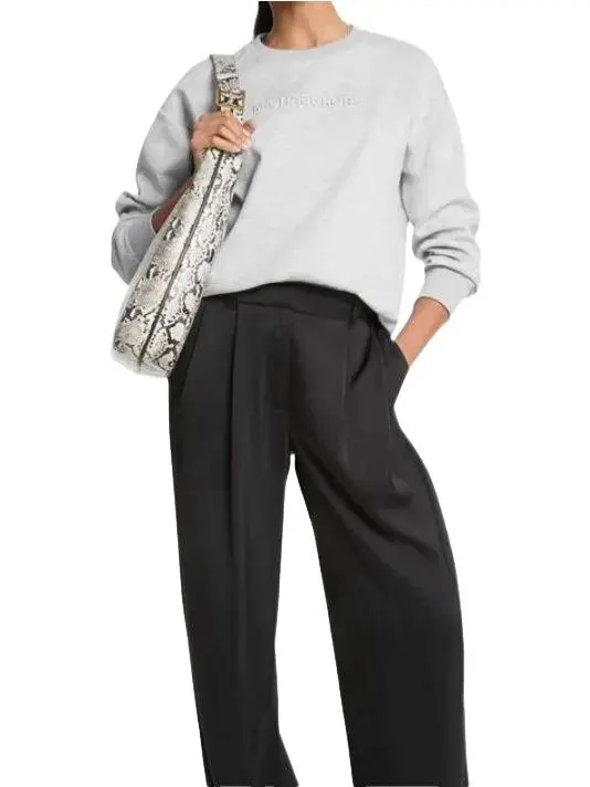 Michael Kors Logo Crew Sweatshirt - Pearl Hthr