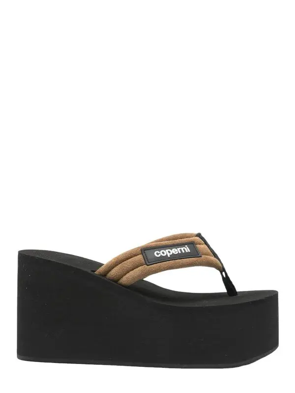Coperni Wedge Flip-flop Sandals - Black